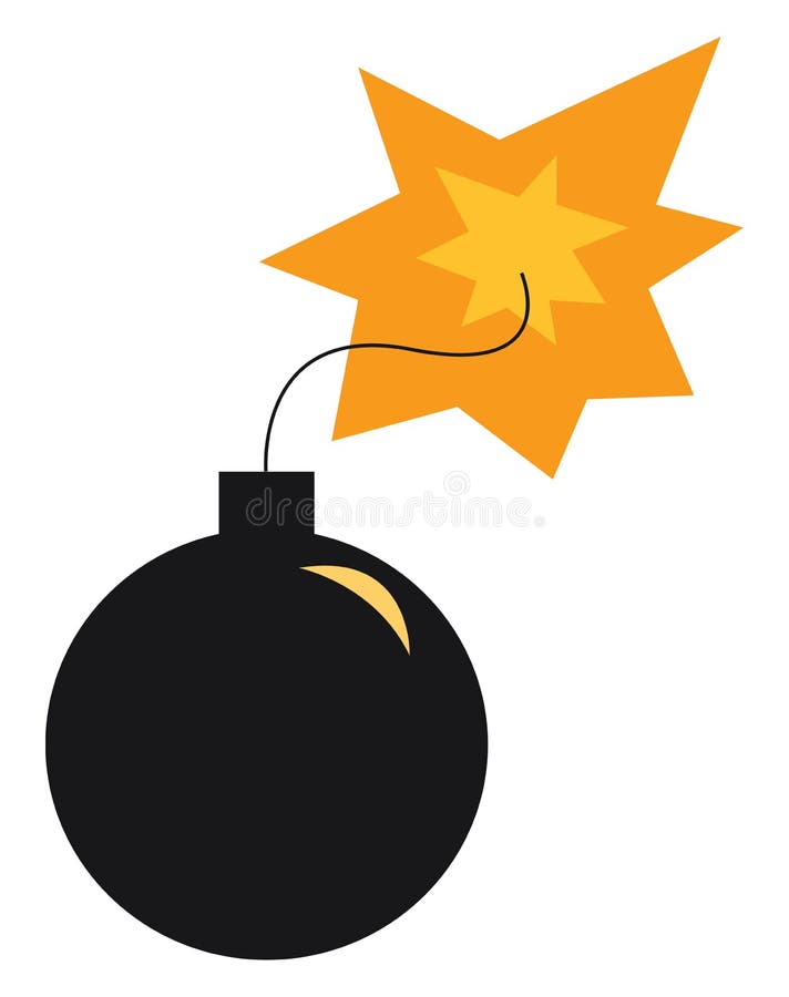 Bomb, Vector or Color Illustration Stock Vector - Illustration of ...