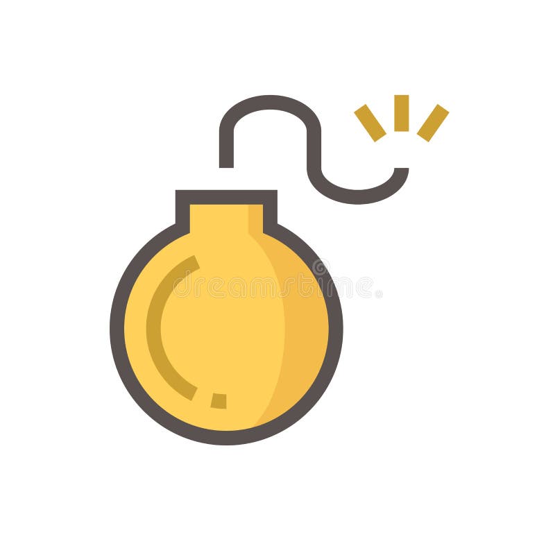 Bomb Vector Icon. 48x48 Pixel. Stock Vector - Illustration of ...
