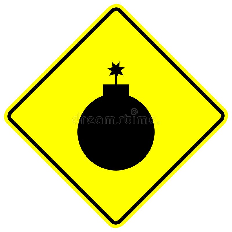 Bomb vector sign stock vector. Illustration of explosive - 7617300