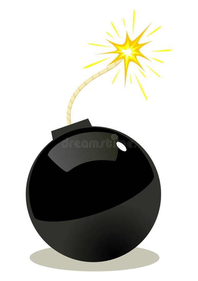 Bomba illustrazione vettoriale. Illustrazione di esplosione - 70030892