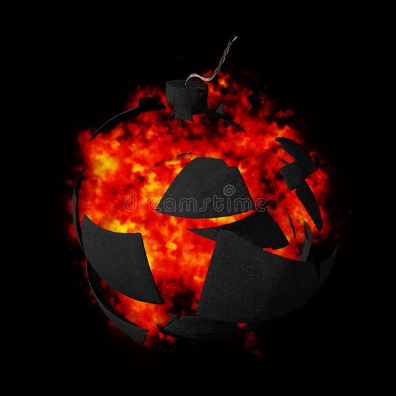 Bomba che esplode illustrazione di stock. Illustrazione di scuro - 21979367