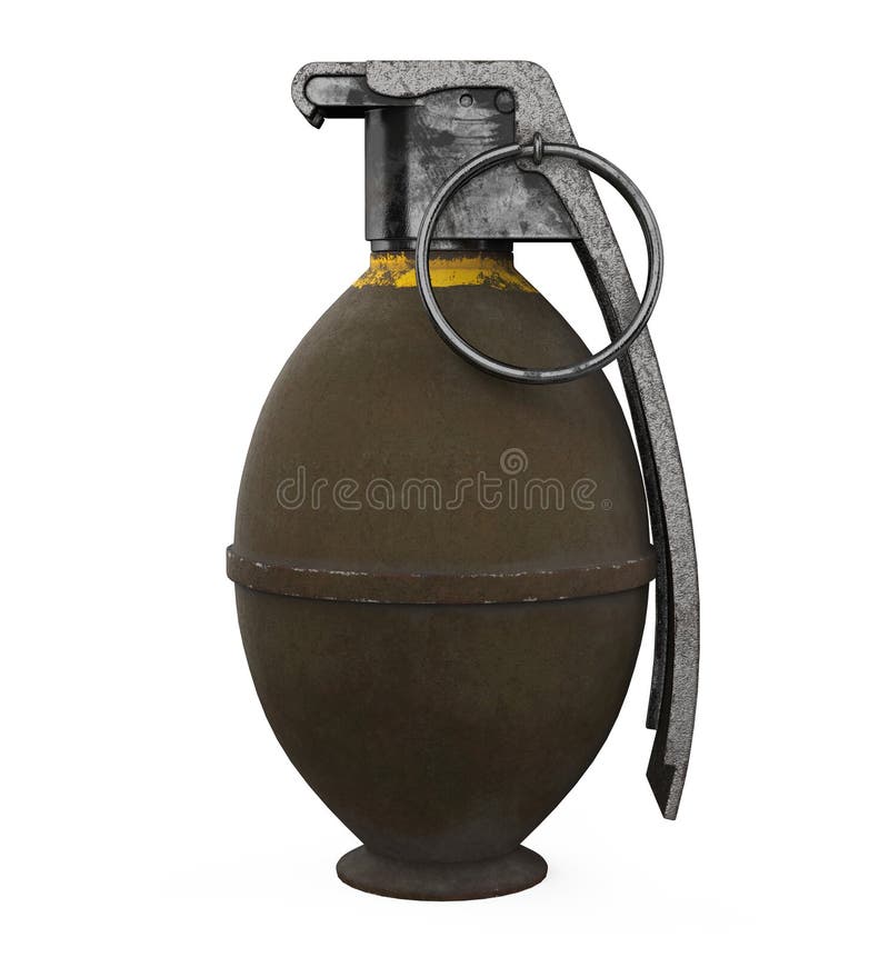 Bomba De Granada De Mano Aislada Stock de ilustración - Ilustración de ...