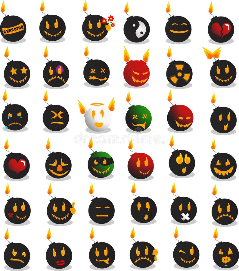 5 olika smileys vektor illustrationer. Illustration av sinnesrörelser ...