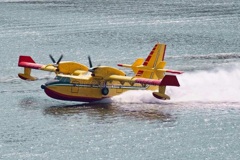Bombardier 415 Firefighting Aircraft Stock Image - Image of protection ...