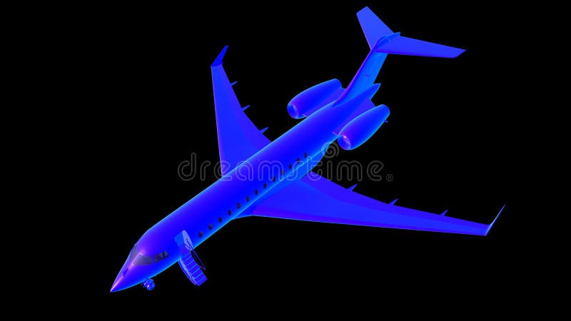 Bombardier 6000 Plane for Reference 3D Rendering Stock Illustration ...