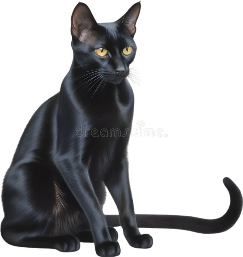 Bombay Cat, Colored-pencil Sketch of a Bombay Cat. AI-Generated. Stock ...