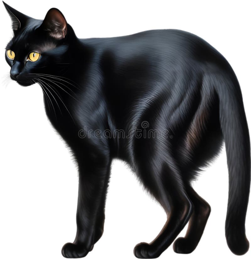 Bombay Cat, Colored-pencil Sketch of a Bombay Cat. AI-Generated. Stock ...
