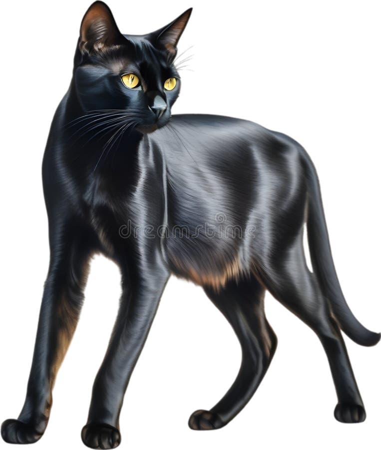 Bombay Cat, Colored-pencil Sketch of a Bombay Cat. AI-Generated. Stock ...