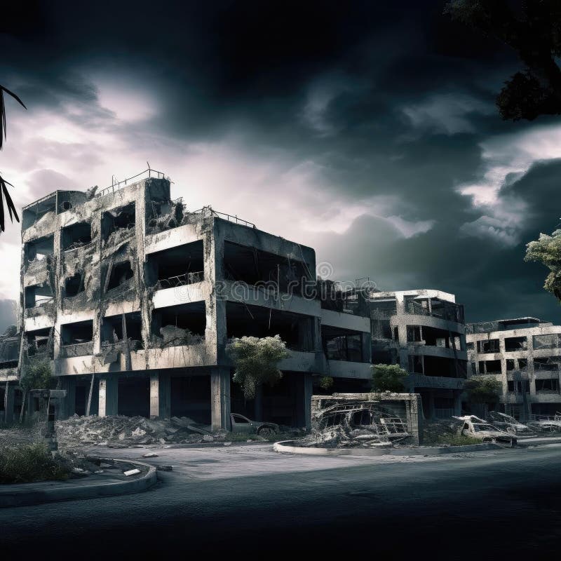 Bombed Building Stock Illustrations – 301 Bombed Building Stock ...