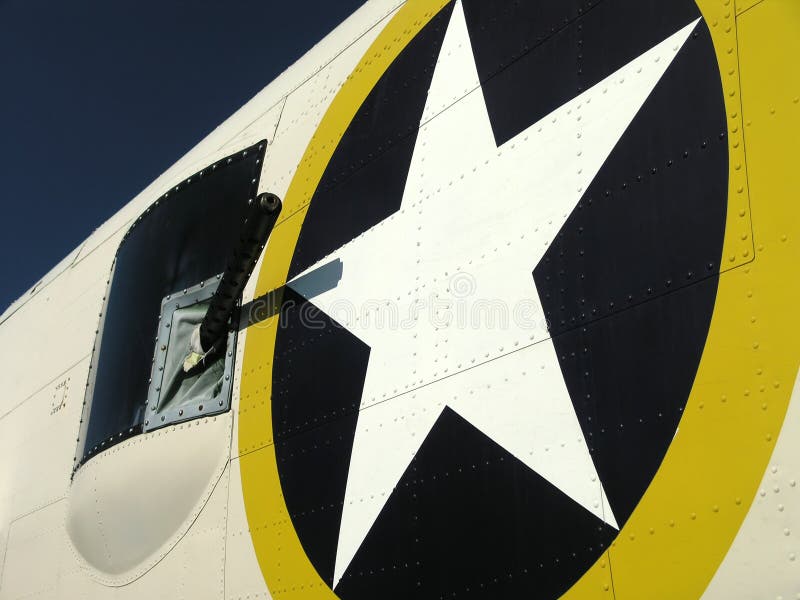 Bomber Aircraft Side Gunner Stock Image - Image of engine, insignia ...