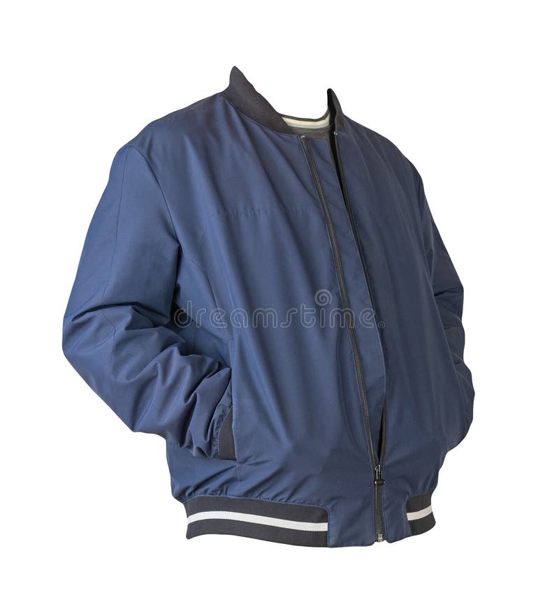 Bomber Jacket and Sweater Isolated on White Background Stock Image ...
