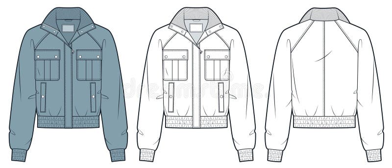 Utility Jacket Template Stock Illustrations – 138 Utility Jacket ...