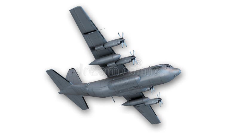 Bomber, Military Plane on White, Bottom View Stock Photo - Image of ...