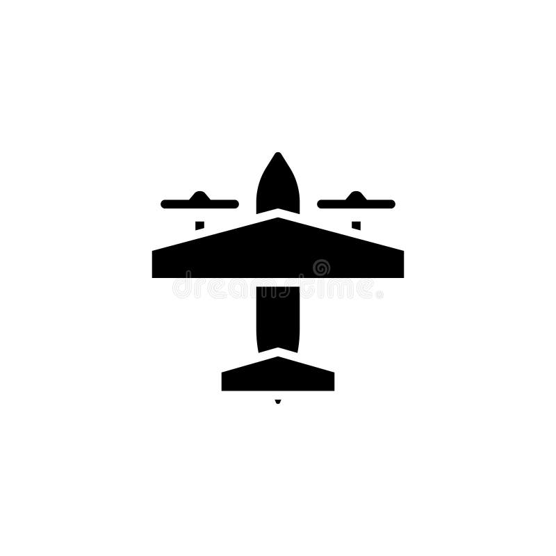 Bomber Plane Icon Solid. Vehicle and Transportation Icon Stock Stock ...