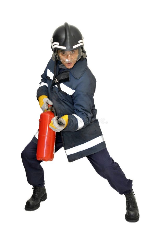 Bombero foto de archivo. Imagen de persona, bombero, aislado - 20449456