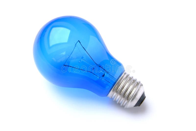 Bombilla azul foto de archivo. Imagen de eléctrico, filamento - 1844186