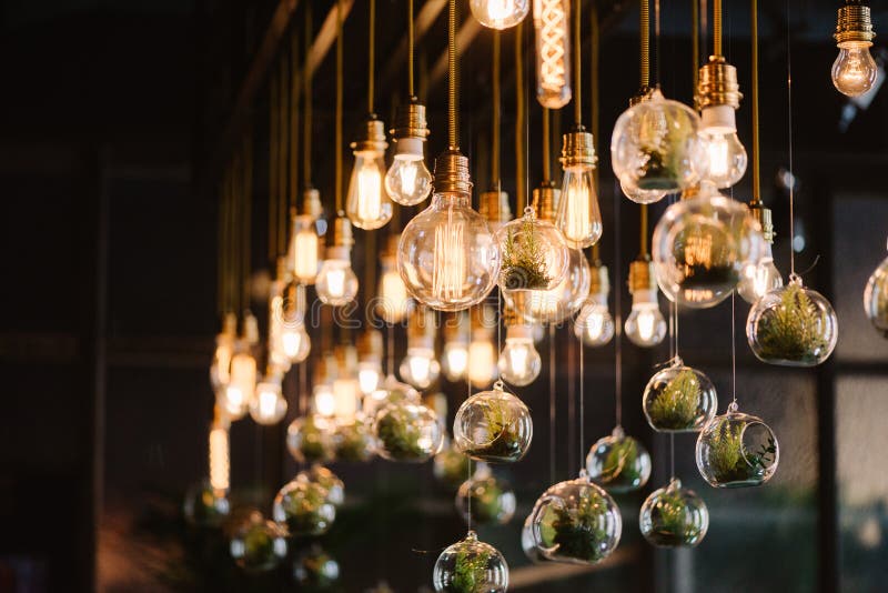 Bombilla De Edison Del Vintage, Primer Imagen de archivo - Imagen de ...