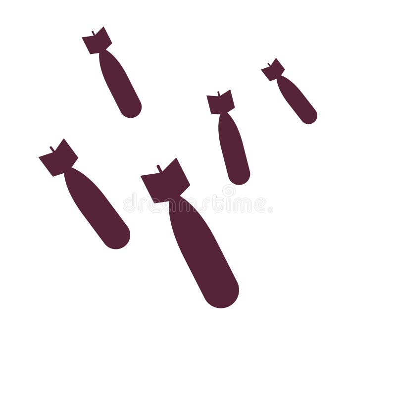 Bombing, Bombs Isolated on White, Vector Stock Vector - Illustration of ...