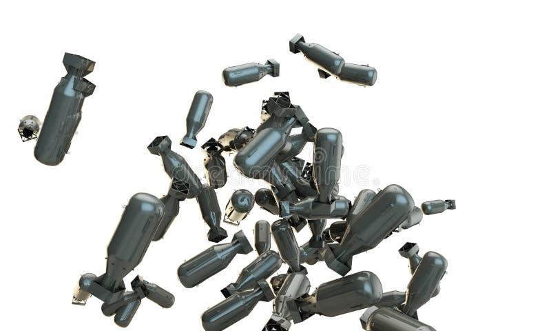 Bombs falling stock illustration. Illustration of high - 25665060