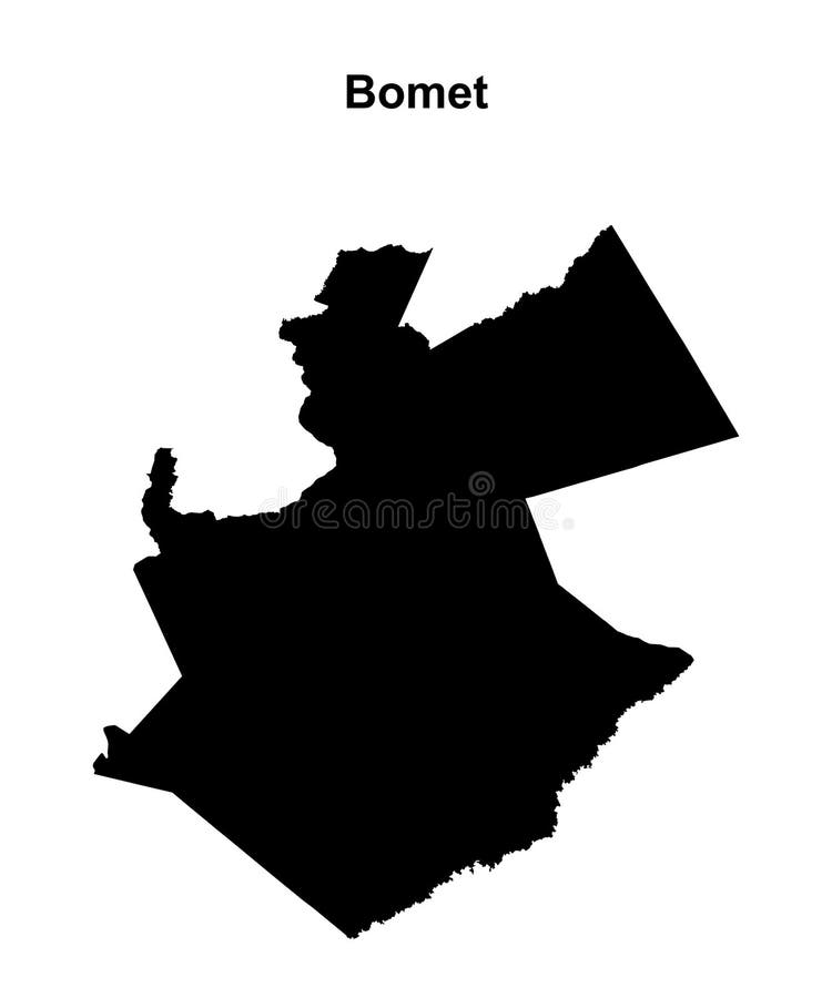 Bomet outline map stock vector. Illustration of kaunti - 360470035