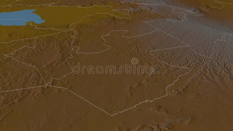 Bomet Extruded. Kenya. Stereographic Relief Map Stock Footage - Video ...