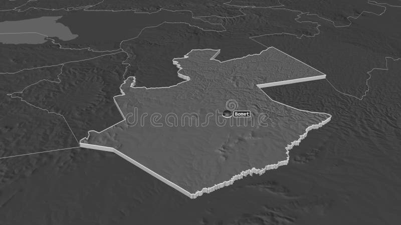 Bomet, Kenya - Extruded with Capital. Bilevel Stock Illustration ...