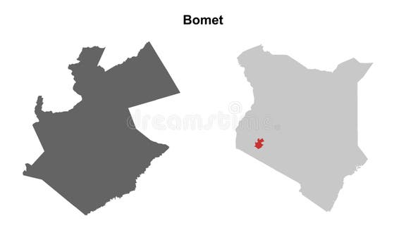Bomet outline map stock vector. Illustration of boundary - 379005693