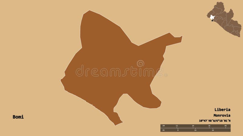 Bomi, County of Liberia, Zoomed. Pattern Stock Illustration ...