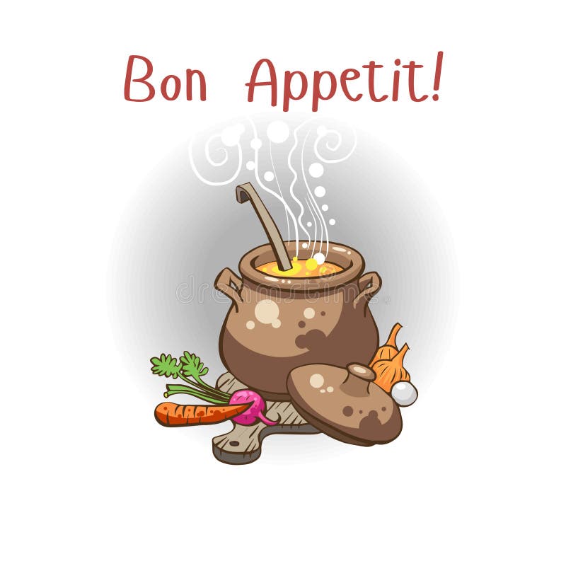 Bon Appetit Card 2 stock illustration. Illustration of appetite - 78752404