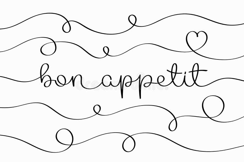 Bon Appetit lettering stock vector. Illustration of creative - 243133338