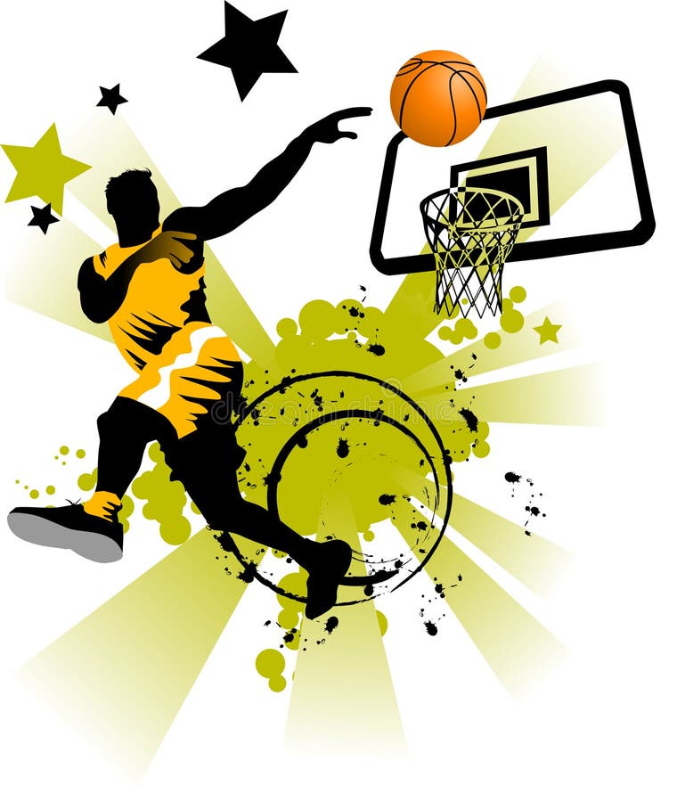 Garçon de basket-ball illustration de vecteur. Illustration du ...