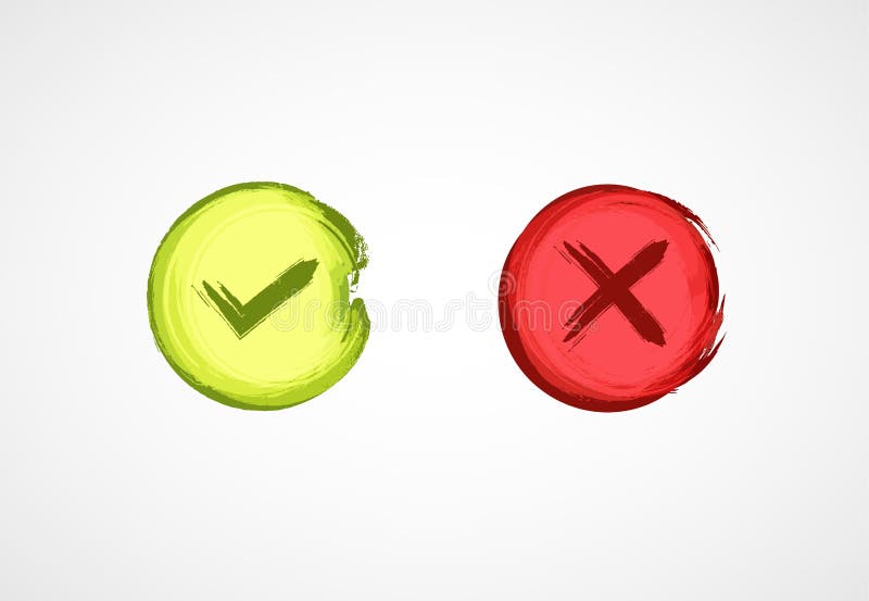 Bon, faux signe illustration de vecteur. Illustration du réponse - 74371240