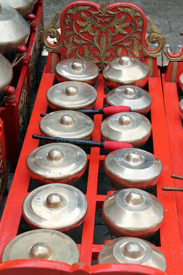 Bonang - Traditional Musical Instrument of Javanese Gamelan Stock Image ...