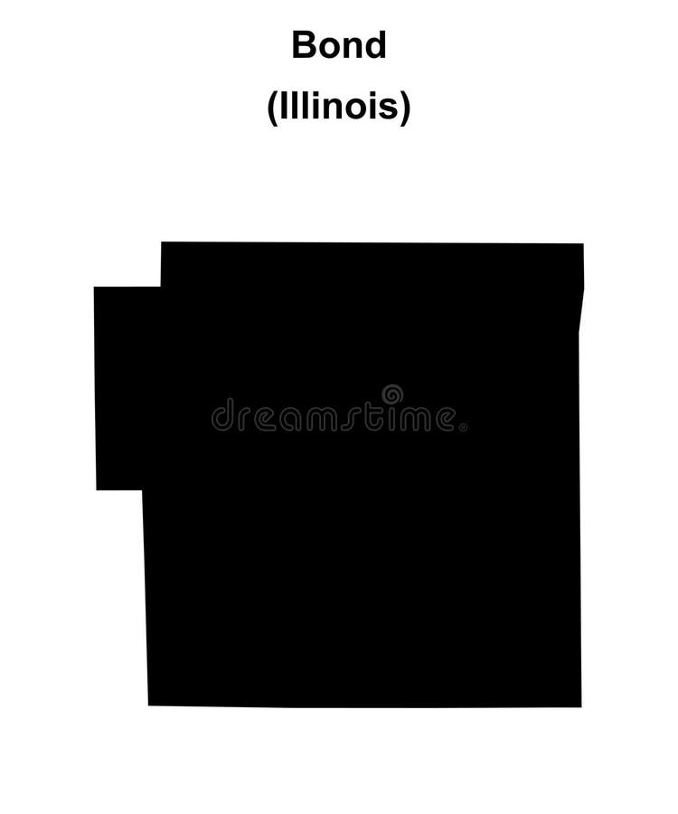 Bond outline map stock illustration. Illustration of vector - 360779056