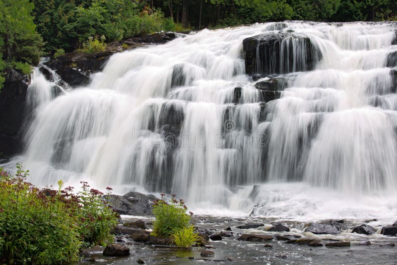 Bond Falls, Ontonagen River, Michigan Stock Photo - Image of natural ...