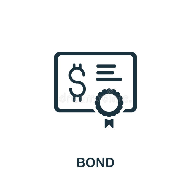 Bond Line Icon. Monochrome Simple Bond Outline Icon for Templates, Web ...
