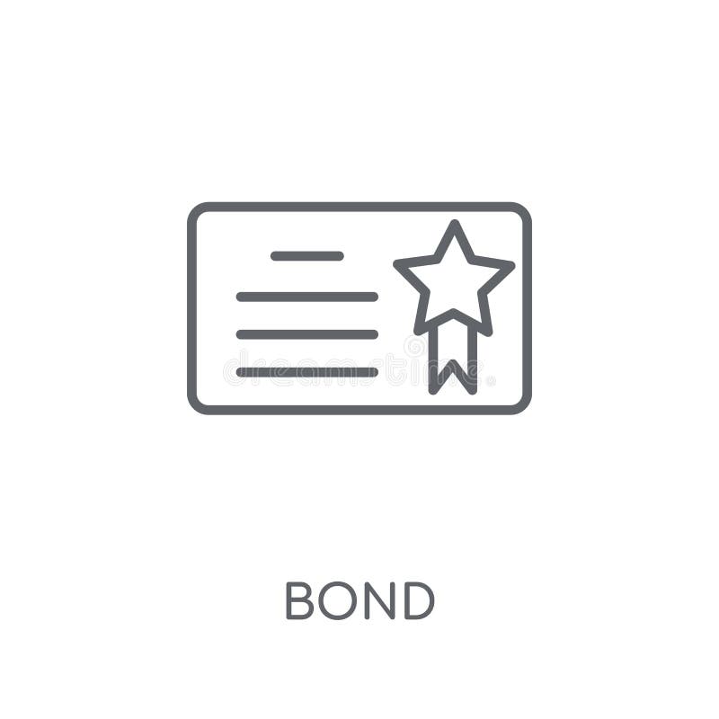 Bond Linear Icon. Modern Outline Bond Logo Concept on White Back Stock ...