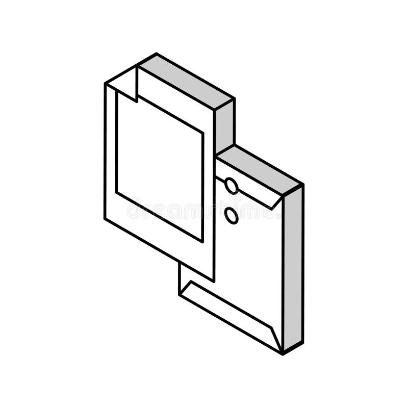 Bond Paper List Isometric Icon Vector Illustration Stock Vector ...