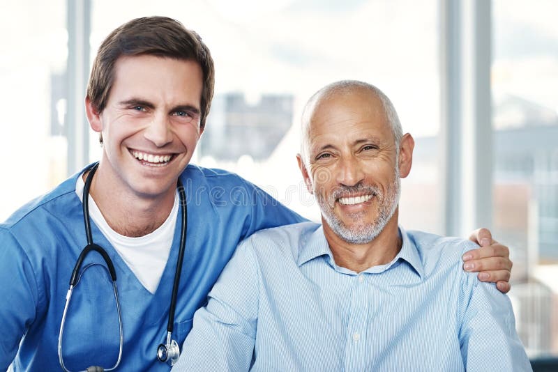 The Bond between Nurse and Patient. a Female Nurse Chatting To Her ...