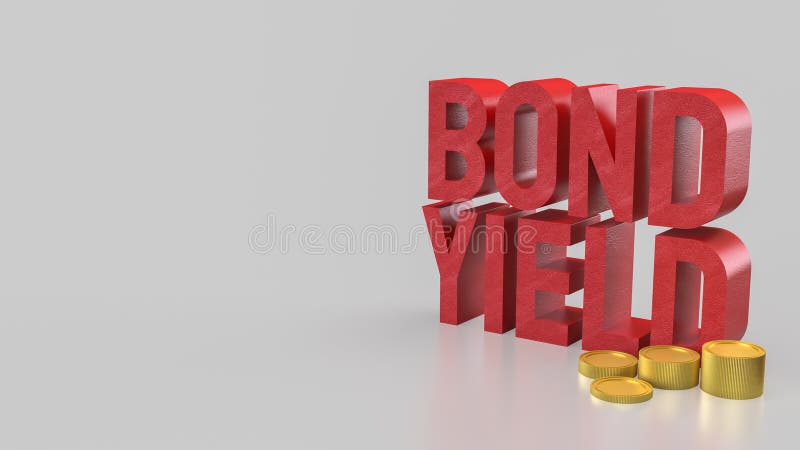 The Bond Yield and Chart for Business Concept 3d Rendering Stock ...