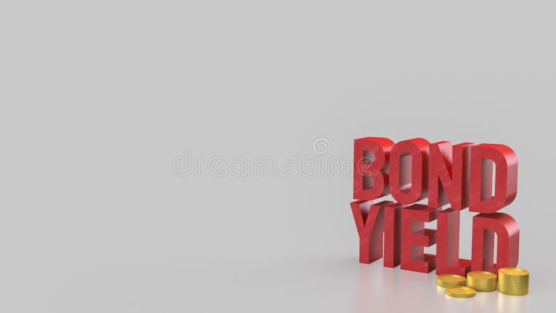 The Bond Yield and Chart for Business Concept 3d Rendering Stock ...