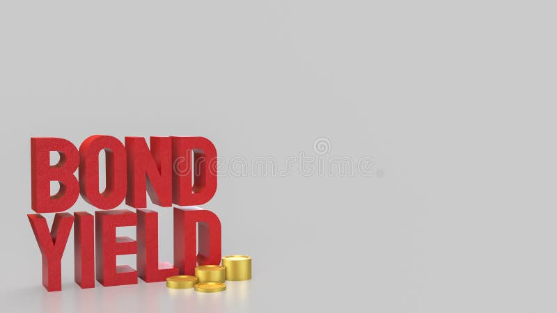 The Bond Yield and Chart for Business Concept 3d Rendering Stock ...