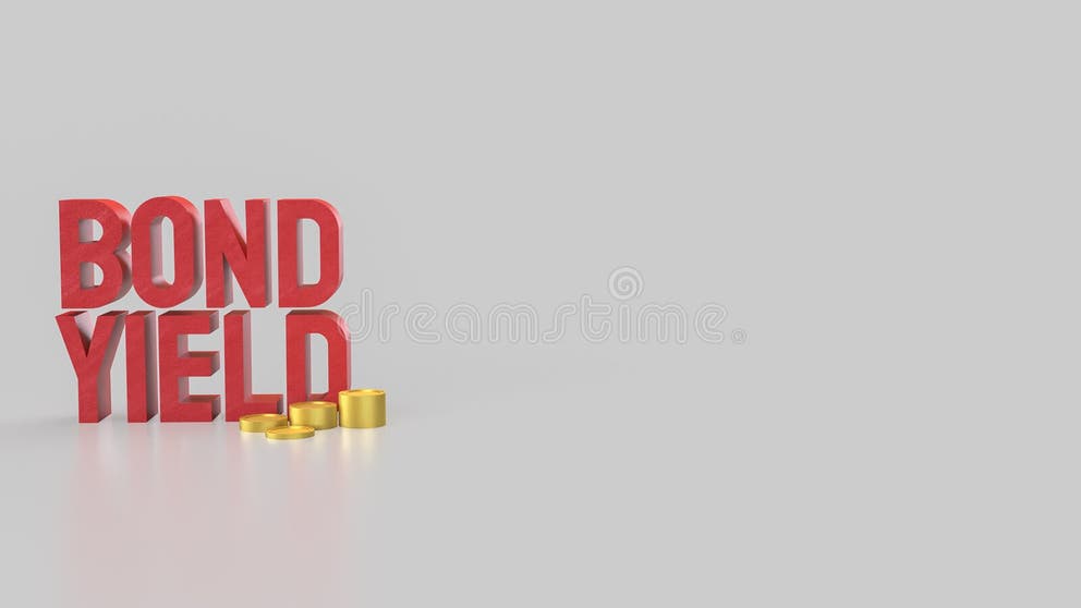 The Bond Yield and Chart for Business Concept 3d Rendering Stock ...