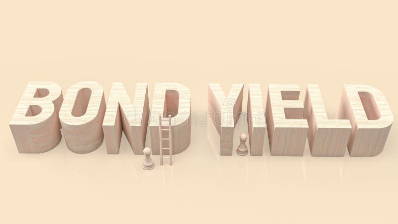 The Bond Yield Wood Text for Business Concept 3d Rendering Stock ...