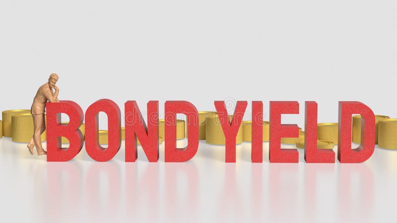 The Bond Yields and Coins for Business Concept 3d Rendering Stock ...