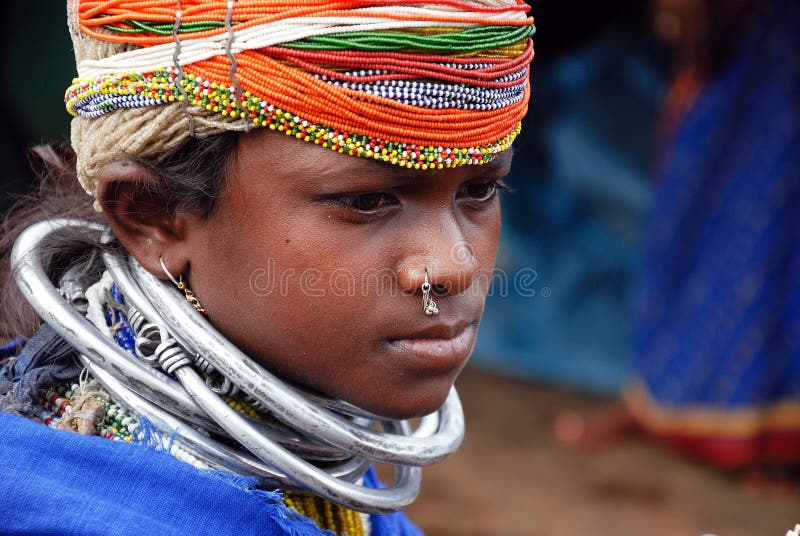 Bonda tribal woman editorial stock photo. Image of earring - 19443603
