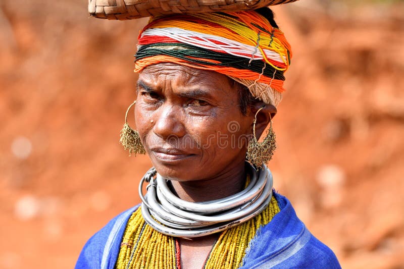 Bonda lady of Odisha editorial stock image. Image of dyed - 277272369