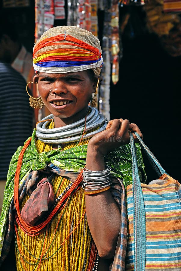 Bonda woman. Orissa. India editorial stock image. Image of subcontinent ...