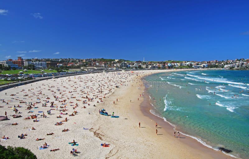 Bondi Strand in Sydney, Australien Stockbild - Bild von meer, küste ...