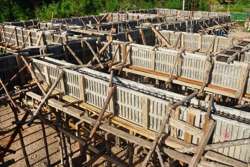 Bonding of Reinforcement, Making Formwork, Timbering on Construction ...